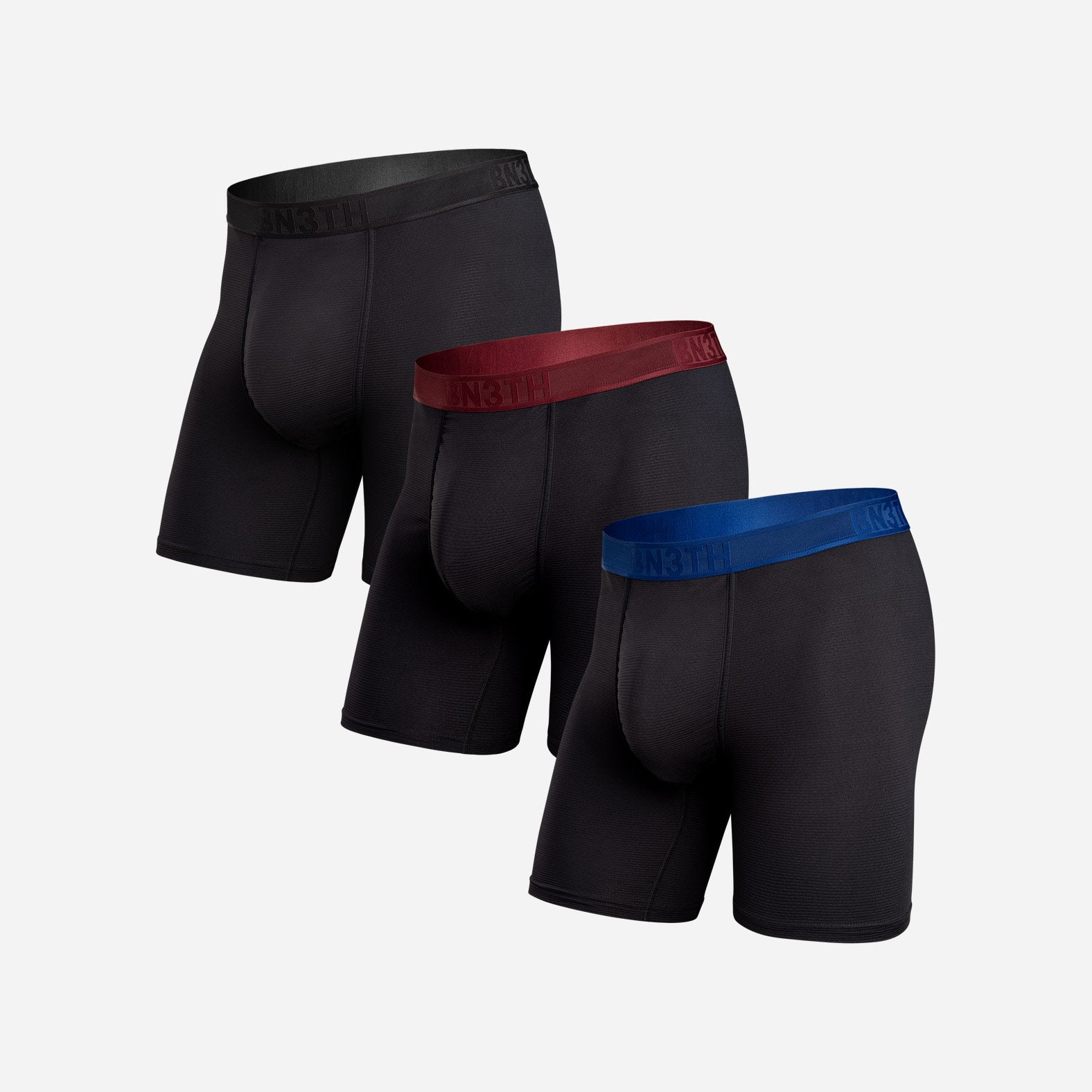 Pro Flex Boxer Brief: Black/Recovery/Rhubarb 3 Pack | BN3TH Underwear ...
